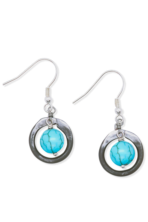 Snare chain and turquoise earrings short - ethical African conservation ...